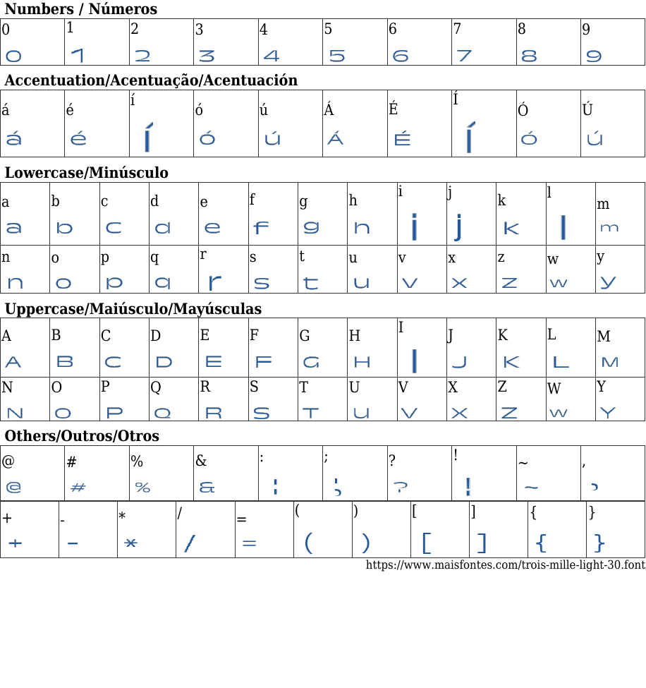 Trois Mille 30 Light: Free Font Download | MaisFontes