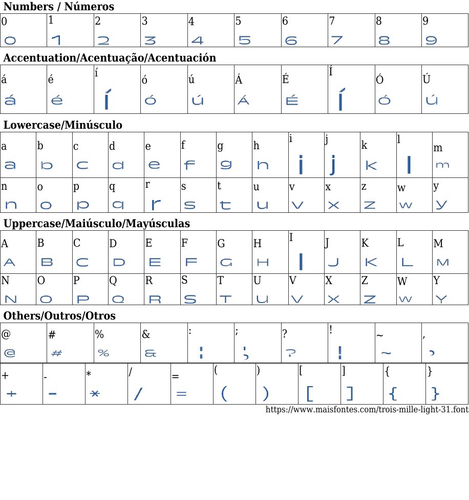 Trois Mille 31 Light: Baixar Fonte Grátis | MaisFontes