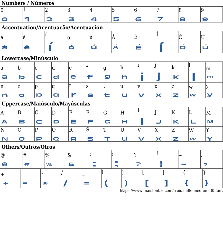 Trois Mille 30 Medium Font: Free Download | MaisFontes