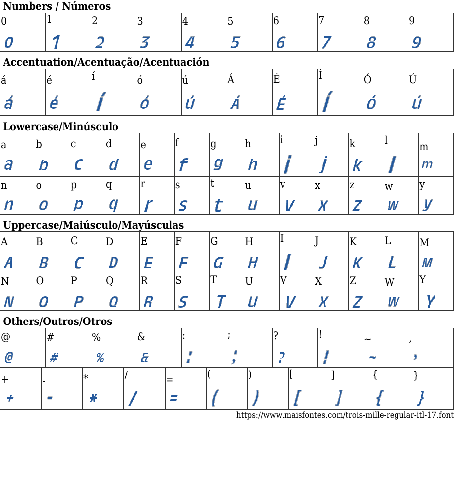 Trois Mille 17 Regular Italic: Free Font Download | MaisFontes