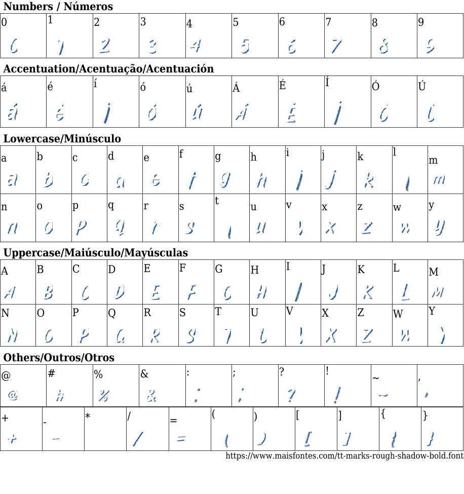 TT Marks Rough Shadow Bold Font: Free Download | MaisFontes