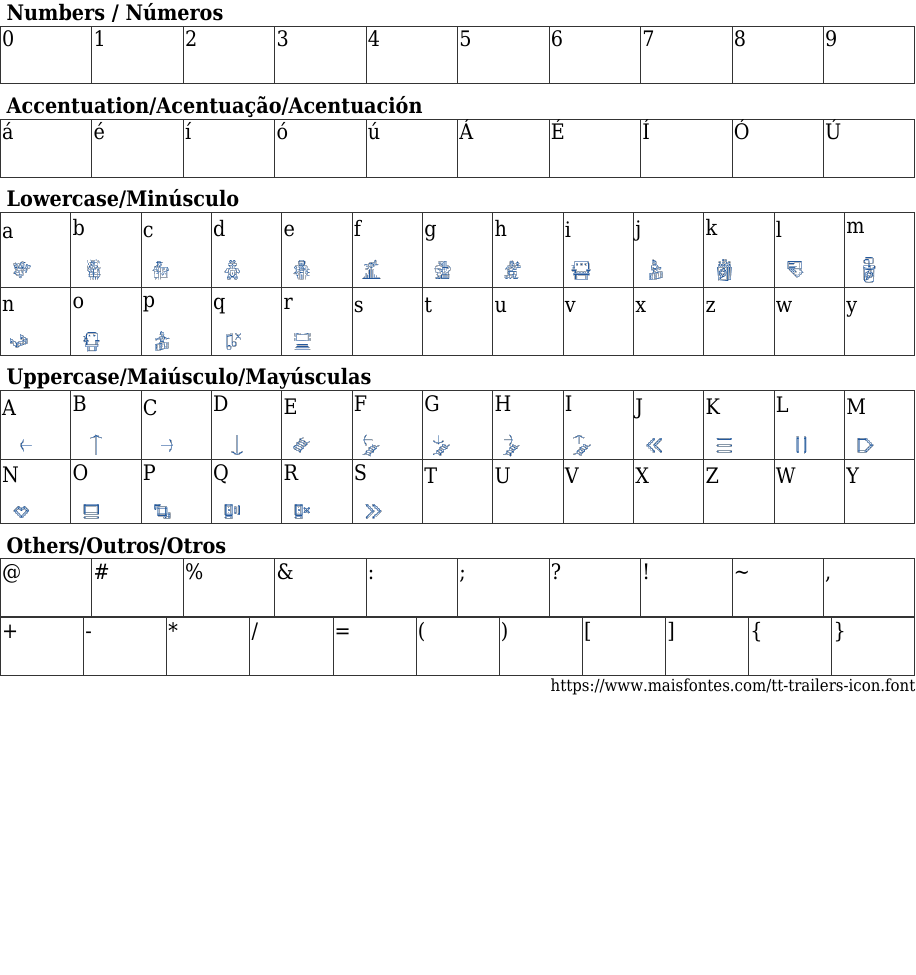 TT Trailers Icon: Free Font Download | MaisFontes
