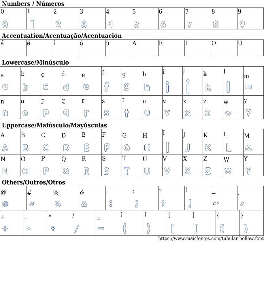 Tubular Hollow: Free Font Download | MaisFontes