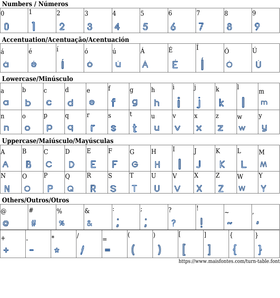 Turn Table: Free Font Download | MaisFontes