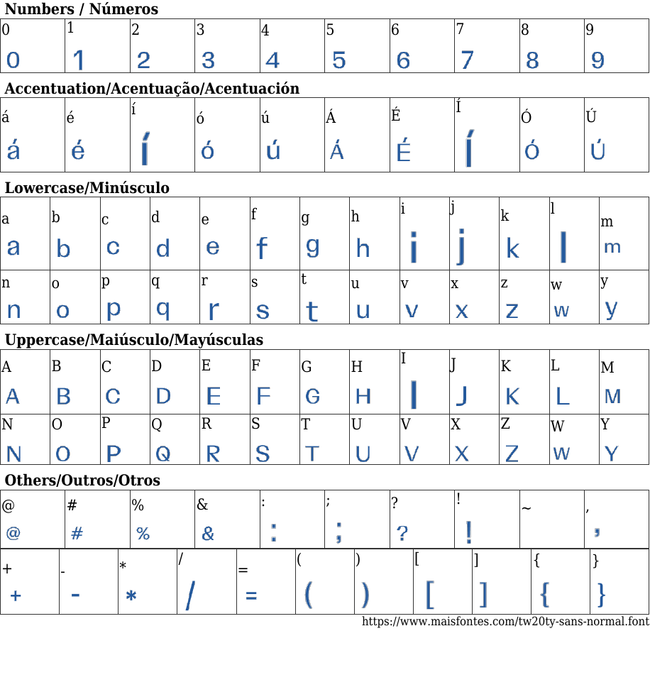 Tw20ty Sans Normal: Free Font Download | MaisFontes
