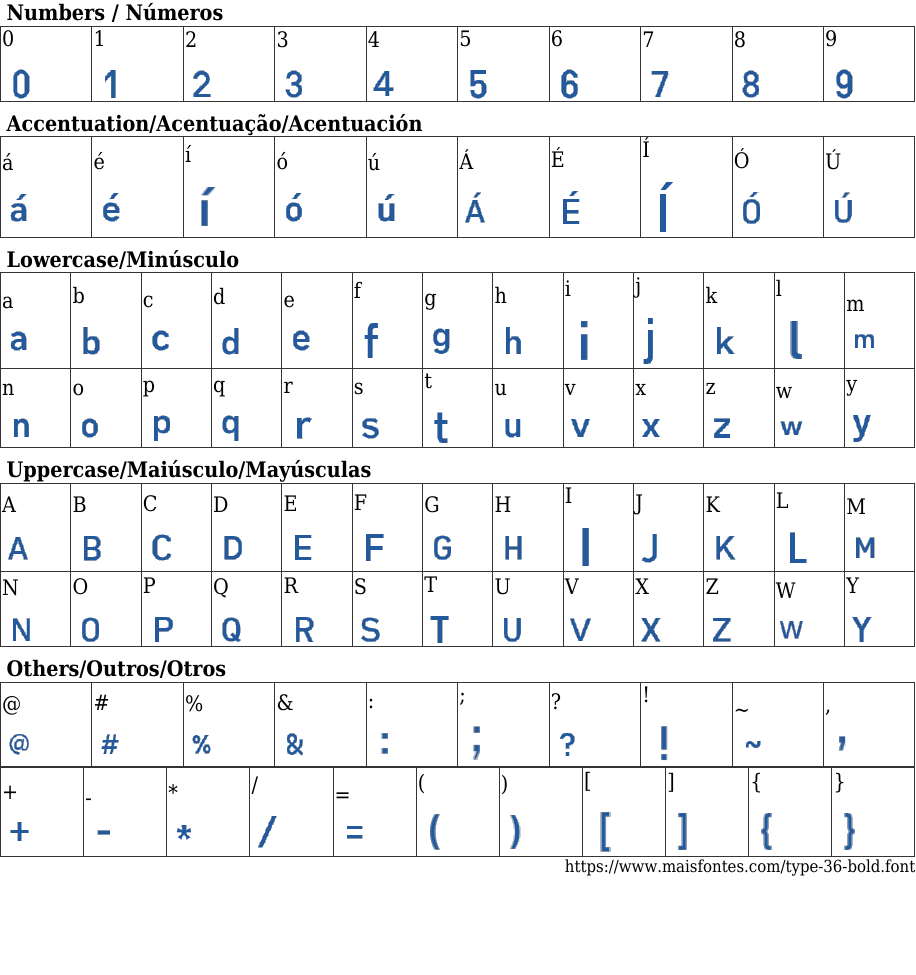 Type 36 Bold: Free Font Download | MaisFontes