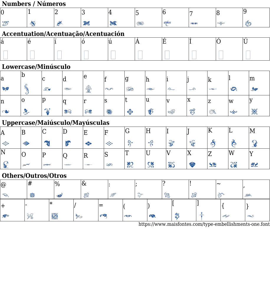 Type Embellishments One: Baixar Fonte Grátis | MaisFontes