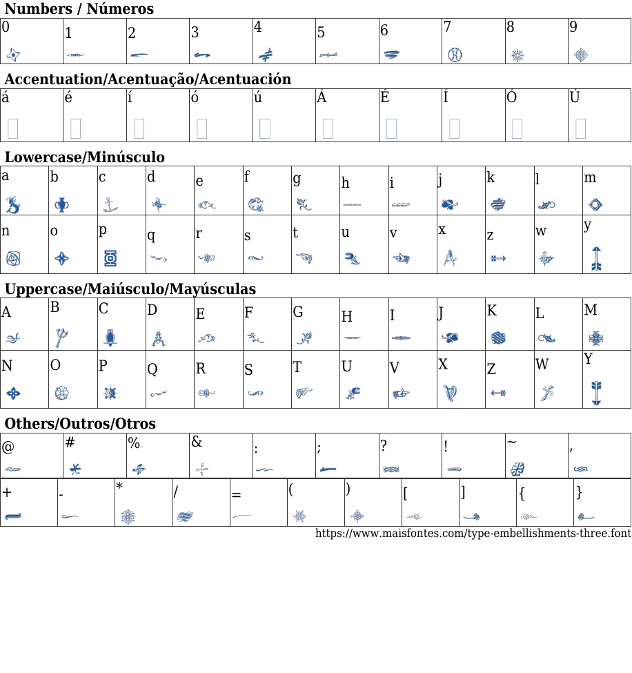 Type Embellishments Three: Baixar Fonte Grátis | MaisFontes