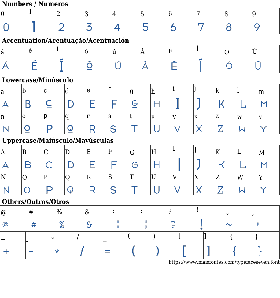 TypefaceSeven: Descargar Fuente Gratis | MaisFontes