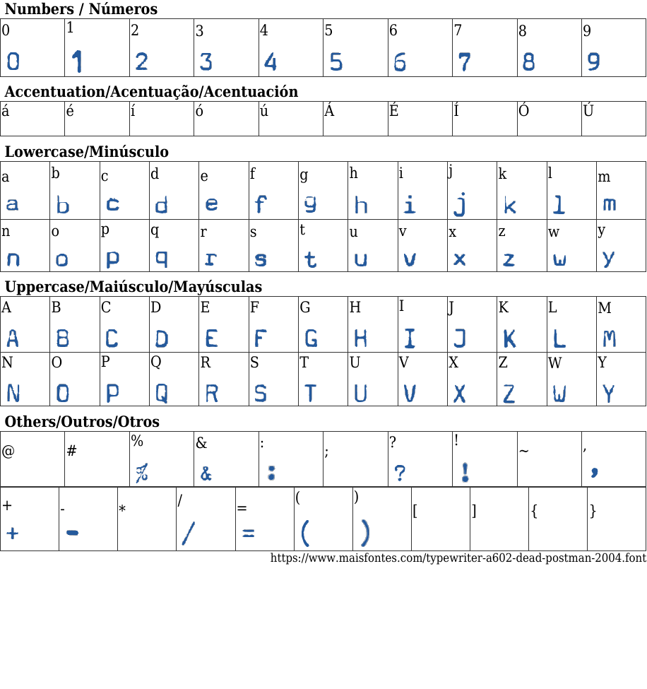 Typewriter Dead Postman: Free Font Download | MaisFontes