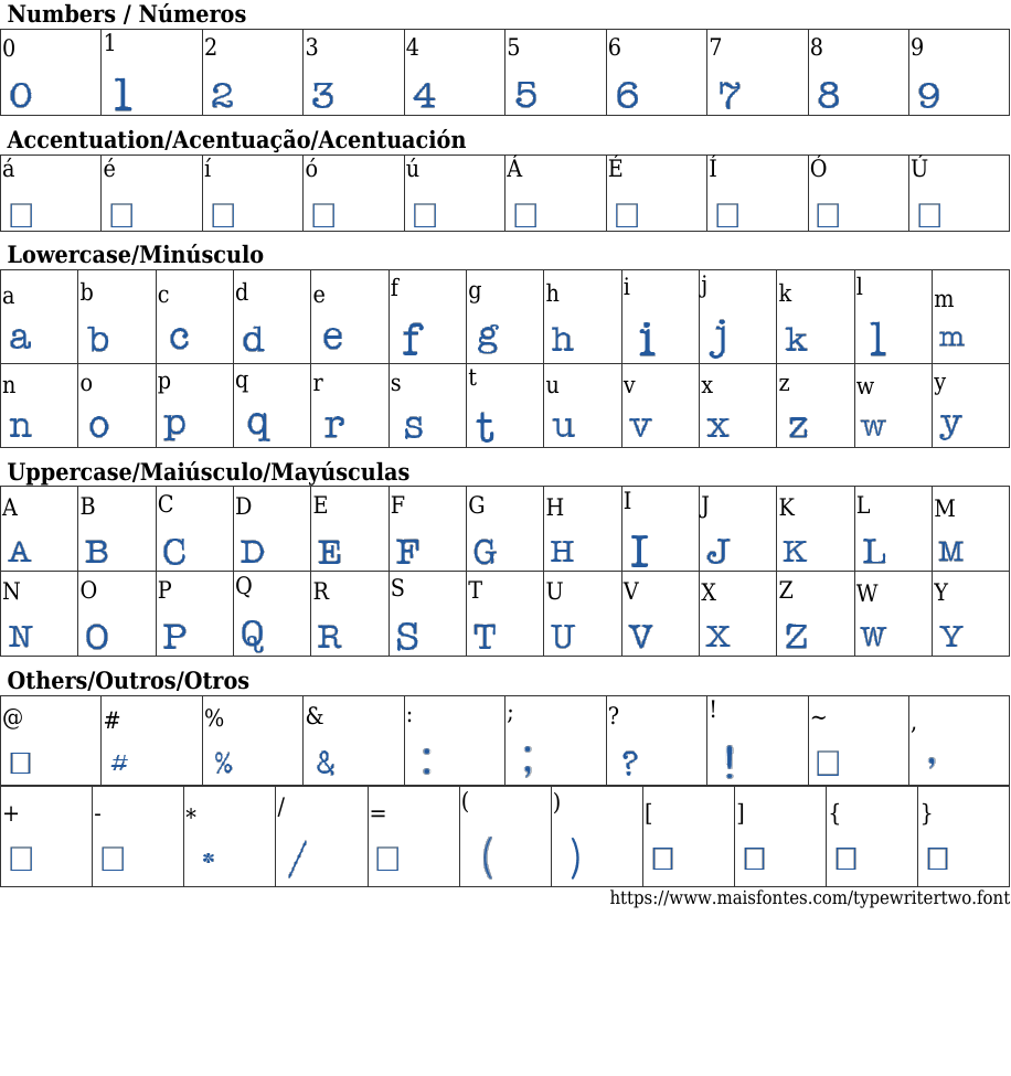 TypeWriter Two Font: Free Download | MaisFontes