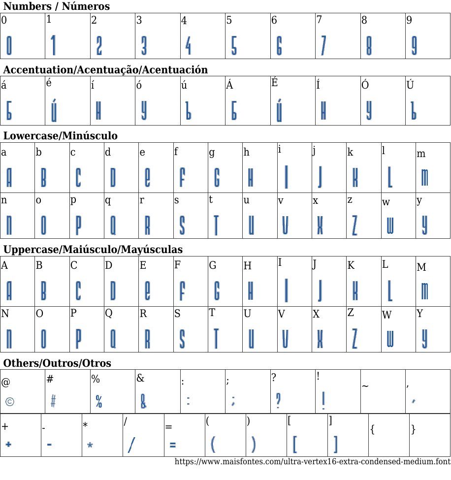 Ultra Vertex 16 Extra Condensed Medium: Free Font Download | MaisFontes