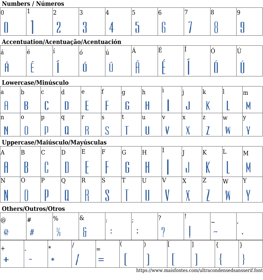 Ultra Condensed Sans Serif: Free Font Download | MaisFontes