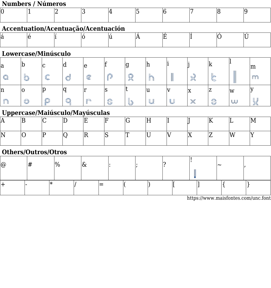 unc: Free Font Download | MaisFontes