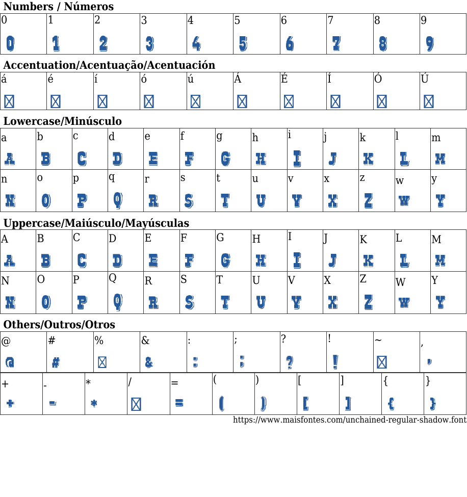 Unchained Regular Shadow: Baixar Fonte Grátis | MaisFontes