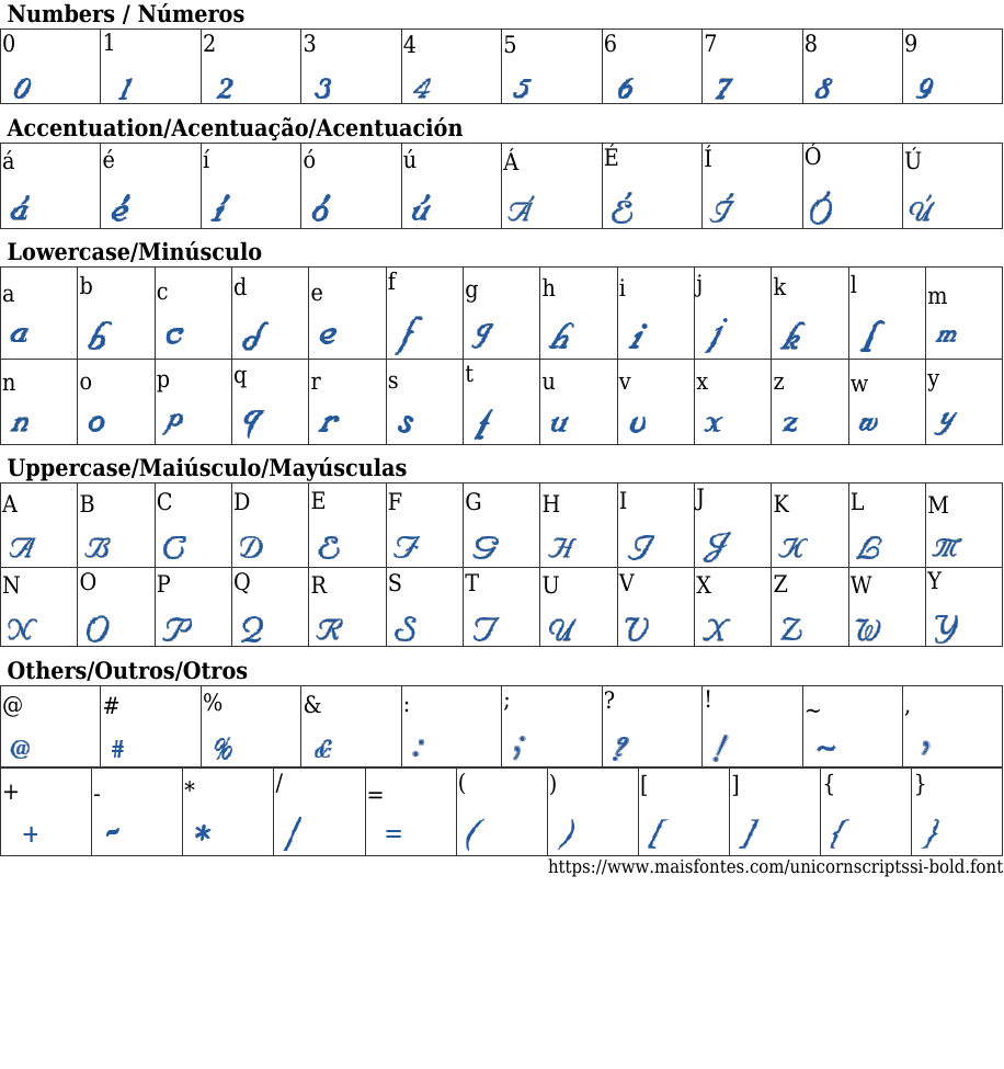 Unicorn Script SSi Bold: Free Font Download | MaisFontes