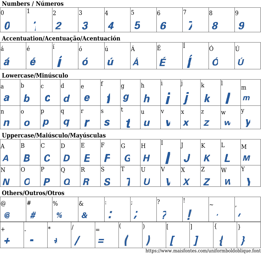Uniform Bold Oblique: Free Font Download | MaisFontes