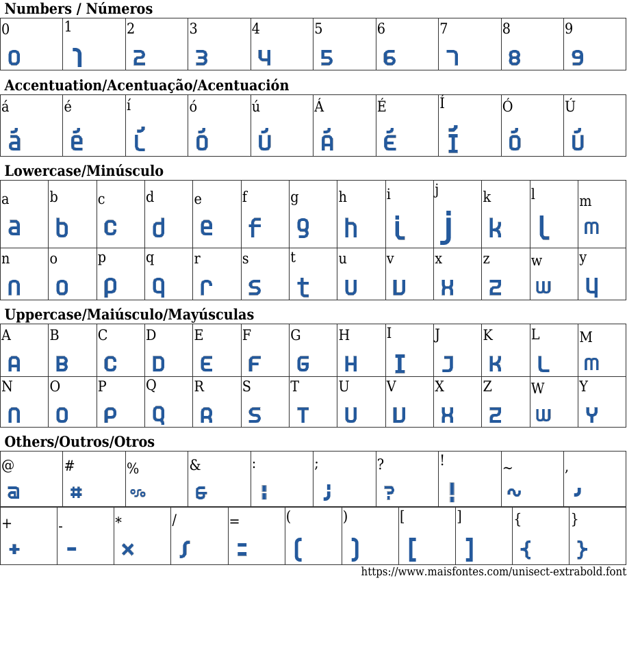 Unisect Extra Bold: Free Font Download | MaisFontes