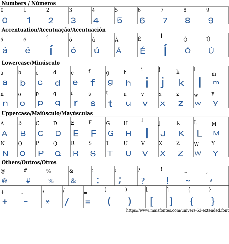 Univers 53 Extended Font: Free Download | MaisFontes