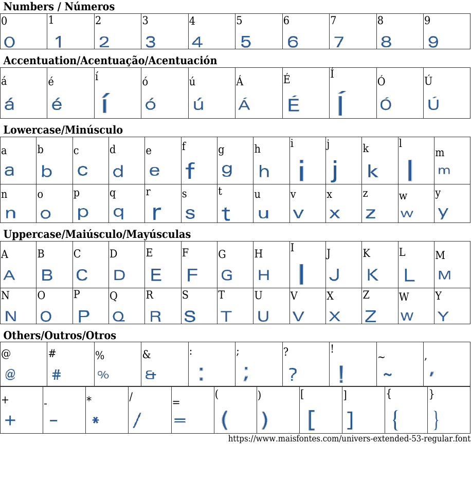 Univers Extended 53 Regular: Free Font Download | MaisFontes