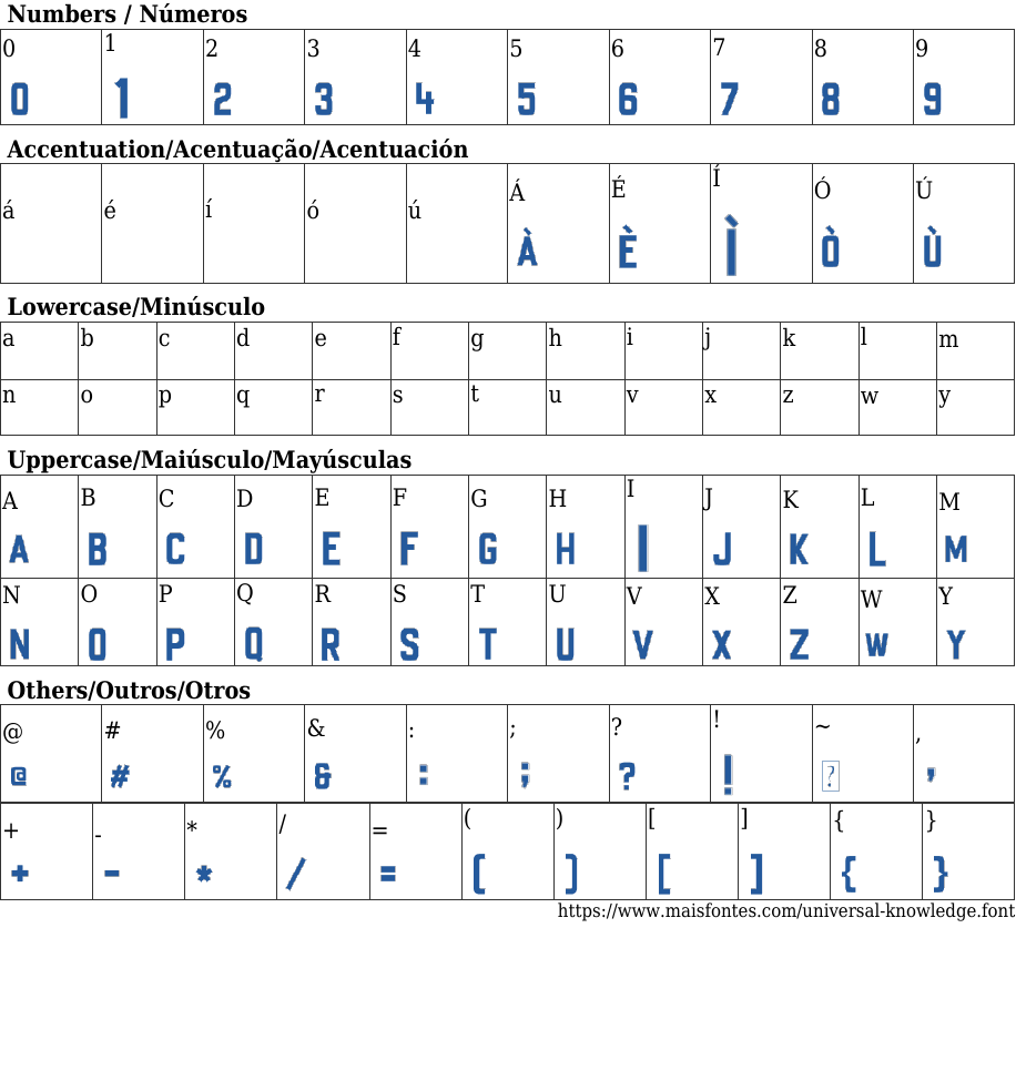 UNIVERSAL KNOWLEDGE: Free Font Download | MaisFontes