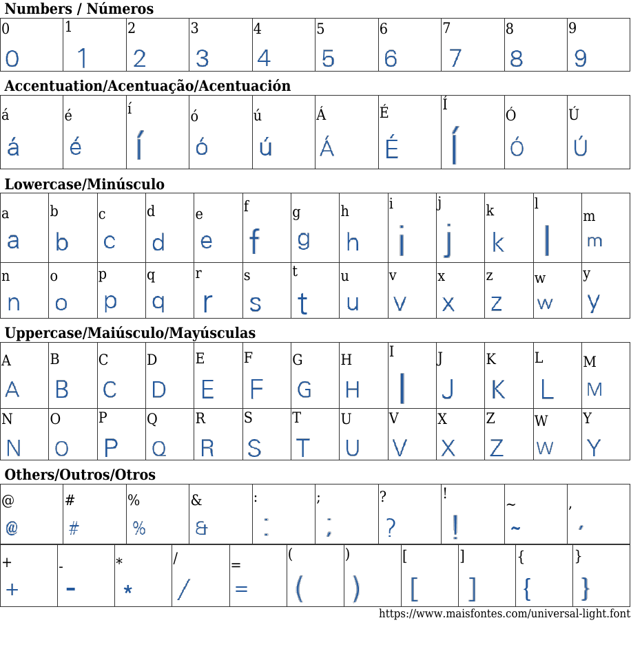 Universal Light: Free Font Download | MaisFontes