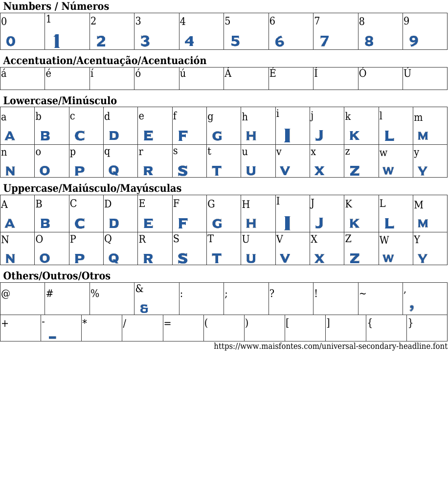Universal Secondary Headline Font: Free Download | MaisFontes
