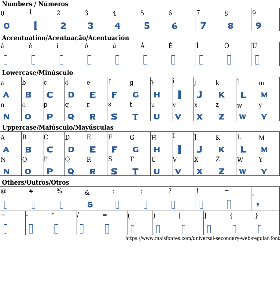 Universal Secondary Web Regular: Free Font Download | MaisFontes