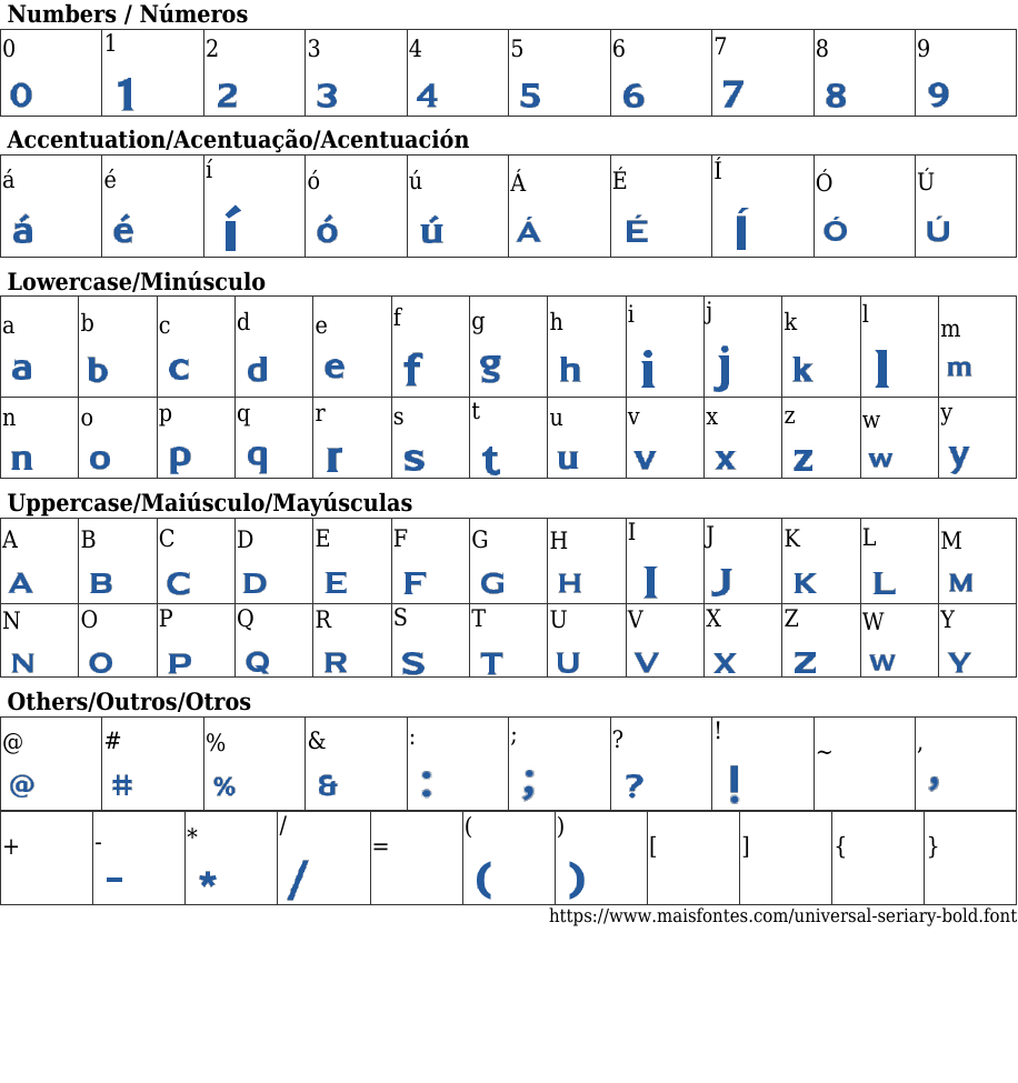 Universal Seriary Bold: Free Font Download | MaisFontes