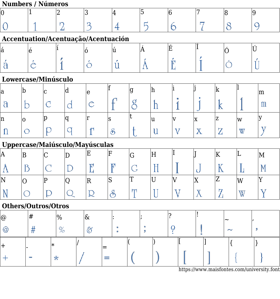 University Font: Free Download | MaisFontes