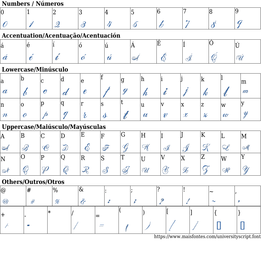 University Script: Free Font Download | MaisFontes