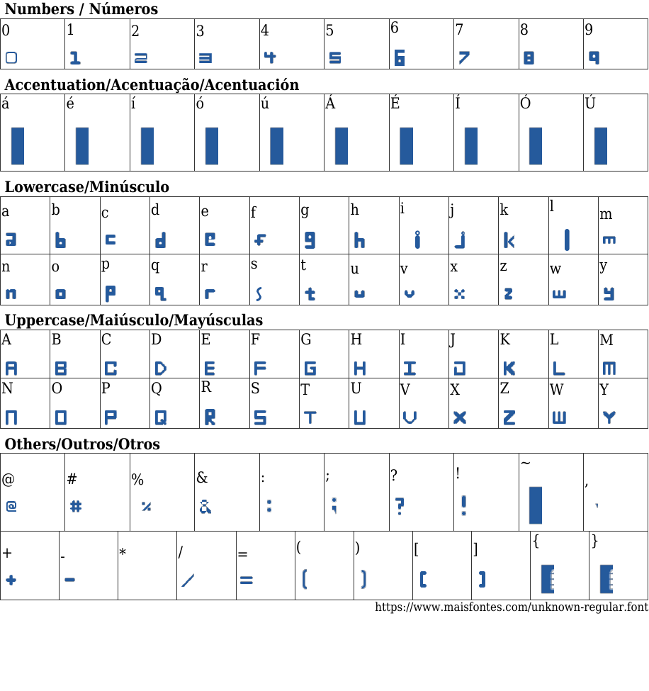 Unknown Regular: Free Font Download | MaisFontes
