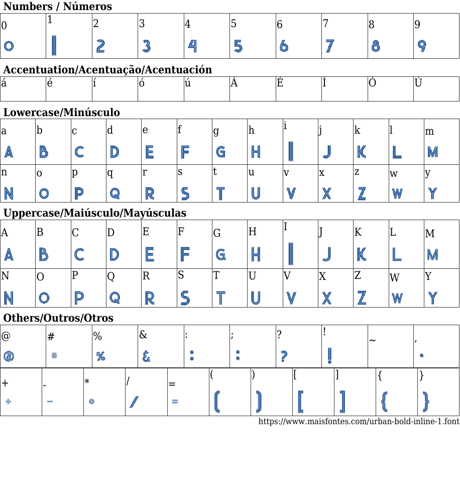 Urban v.2016 Bold Inline: Free Font Download | MaisFontes