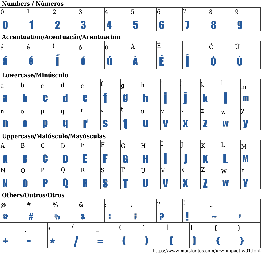 Impact W01 Font: Free Download | MaisFontes