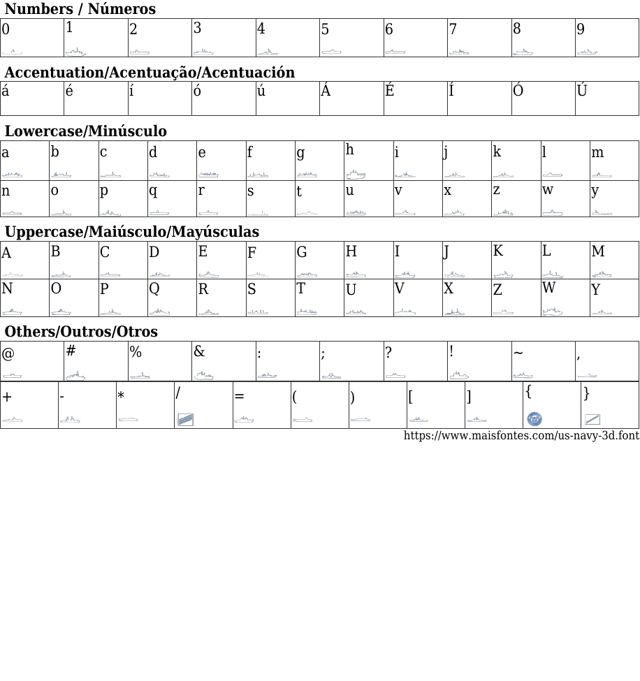 US Navy 3D: Free Font Download | MaisFontes