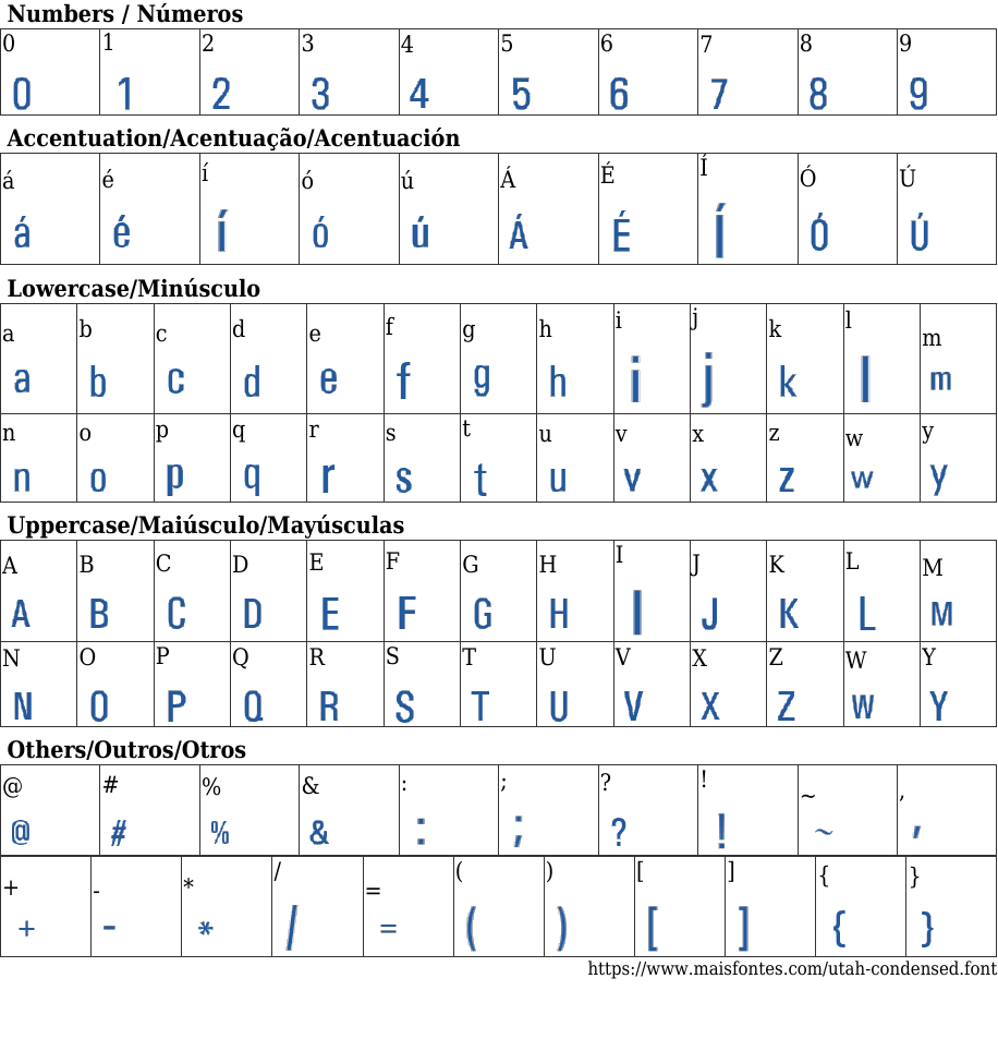 Utah Condensed: Free Font Download | MaisFontes