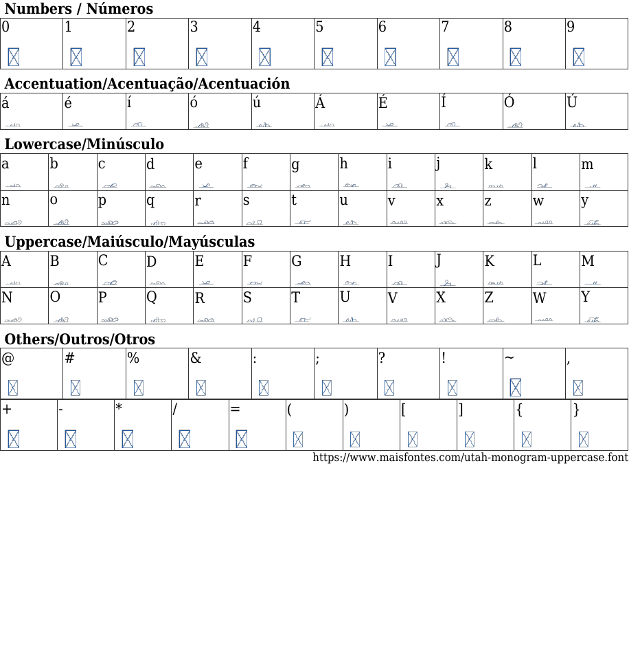 Utah Monogram Uppercase: Free Font Download | MaisFontes