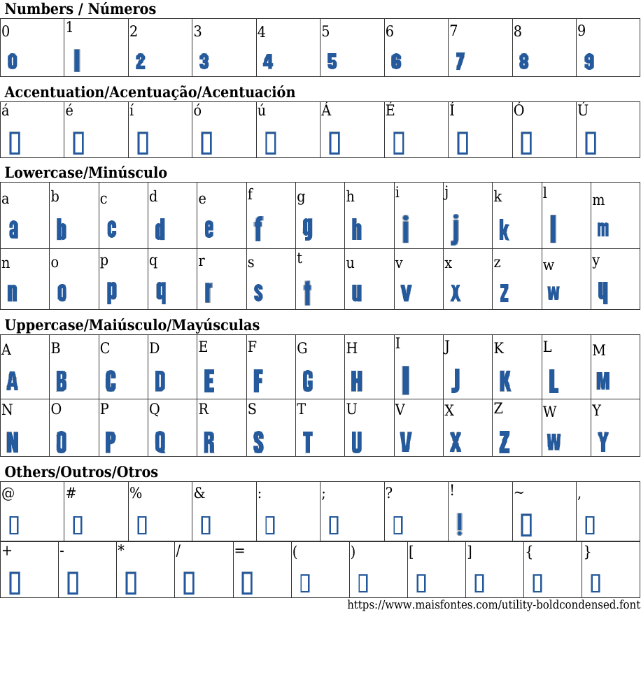 Utility Bold Condensed: Free Font Download | MaisFontes