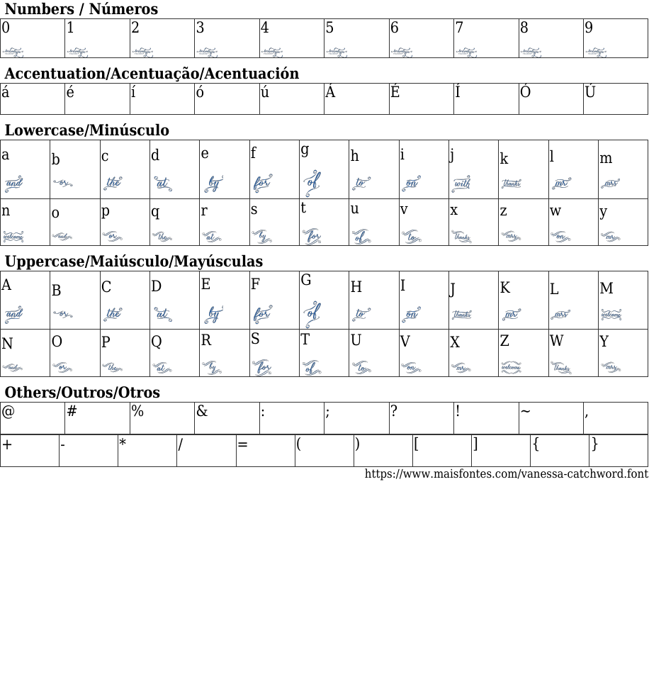 Vanessa Catchword: Free Font Download | MaisFontes