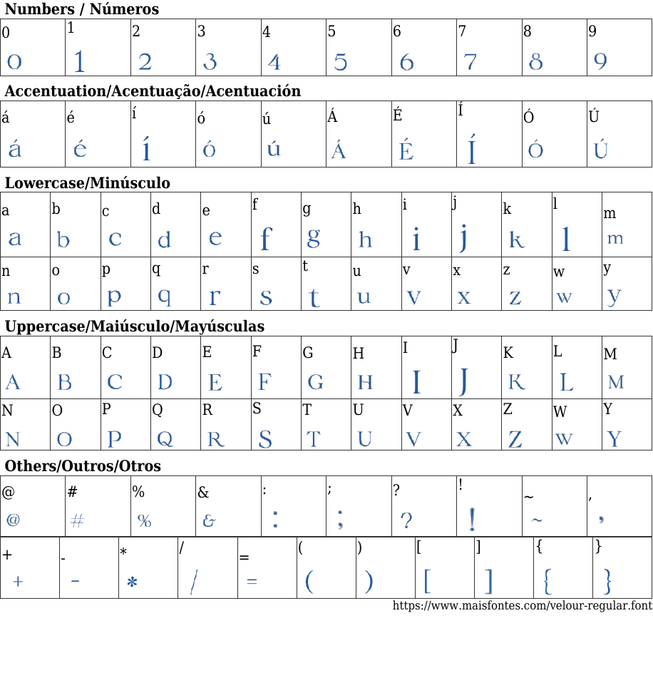 Velour Regular Font: Free Download | MaisFontes