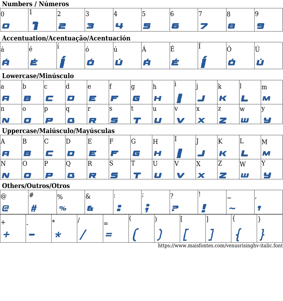 Venus Rising Heavy Italic: Download Free Font | MaisFontes