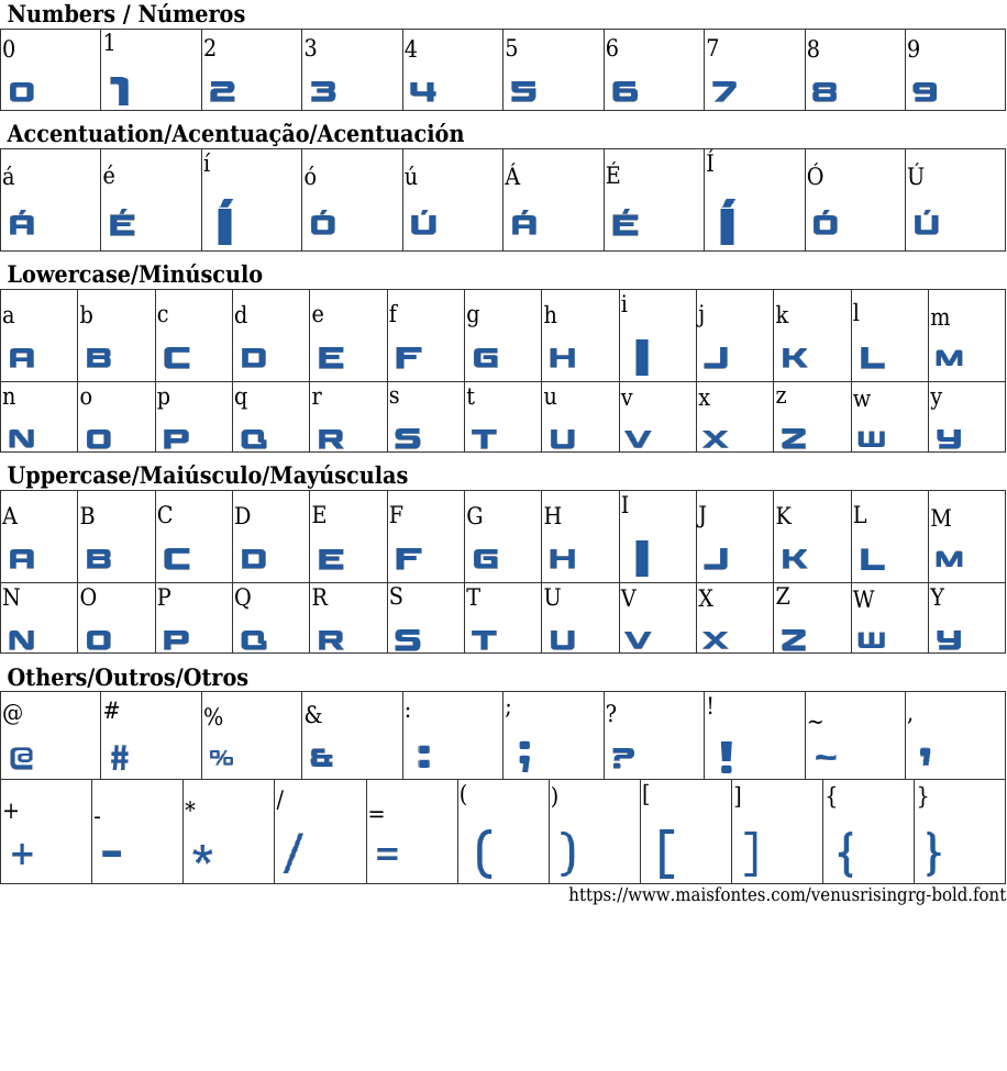 Venus Rising Bold: Download Free Font | MaisFontes