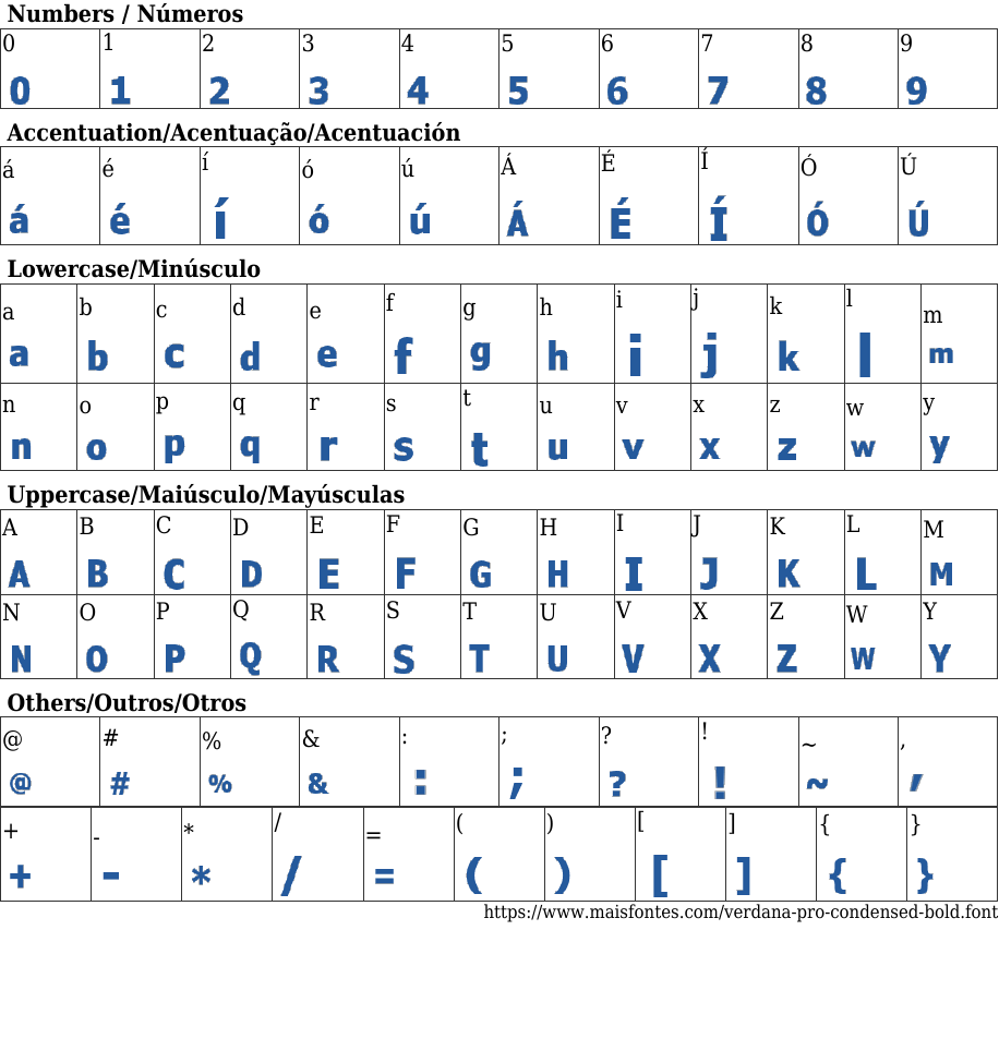 Verdana Pro Condensed Bold: Free Font Download | MaisFontes