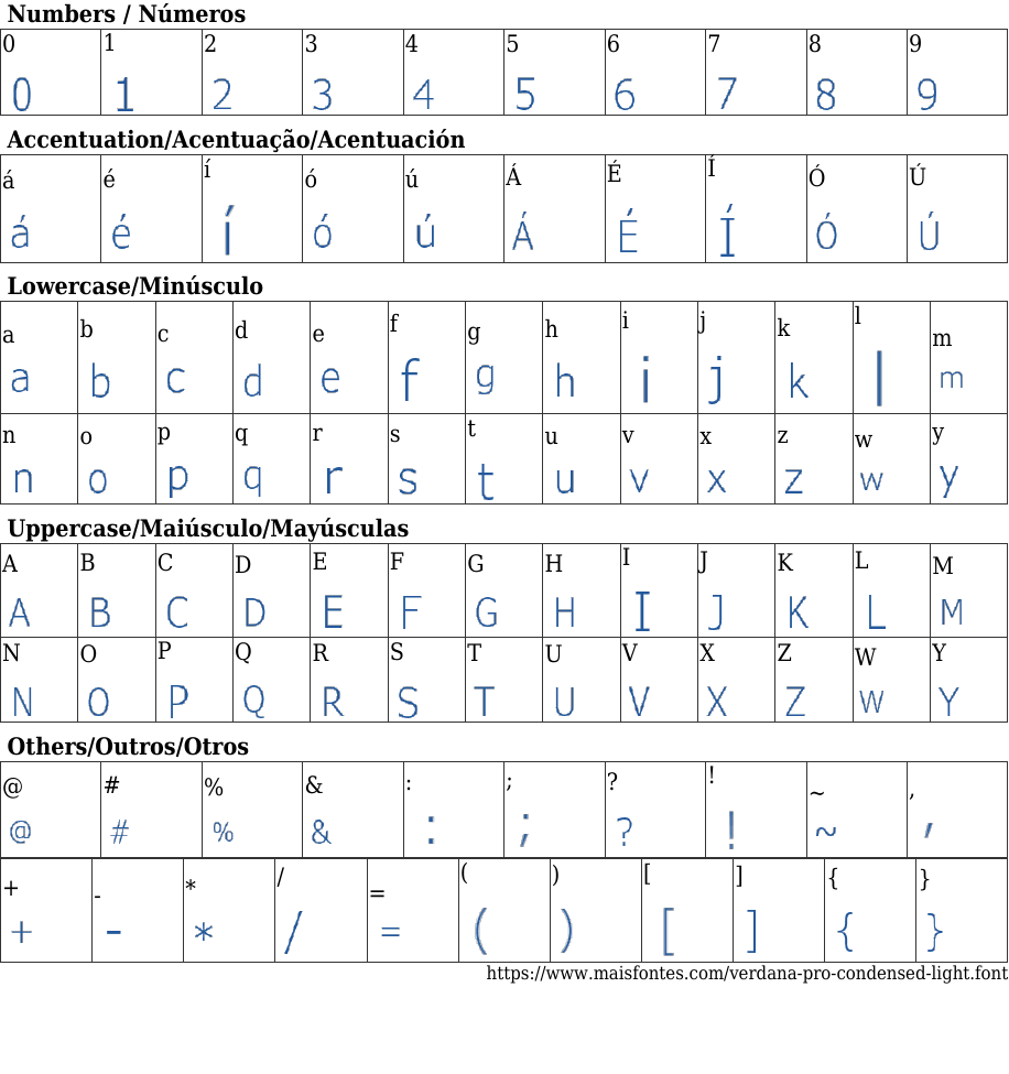 Verdana Pro Condensed Light Font: Free Download | MaisFontes
