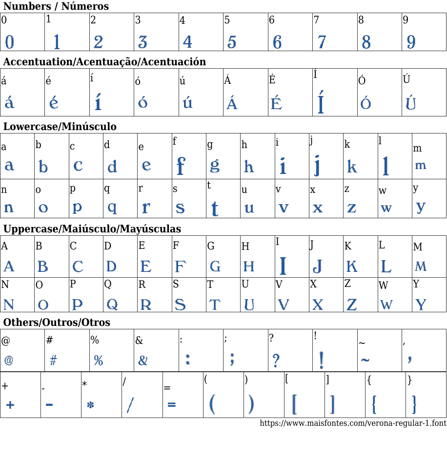 Verona Regular: Free Font Download | MaisFontes