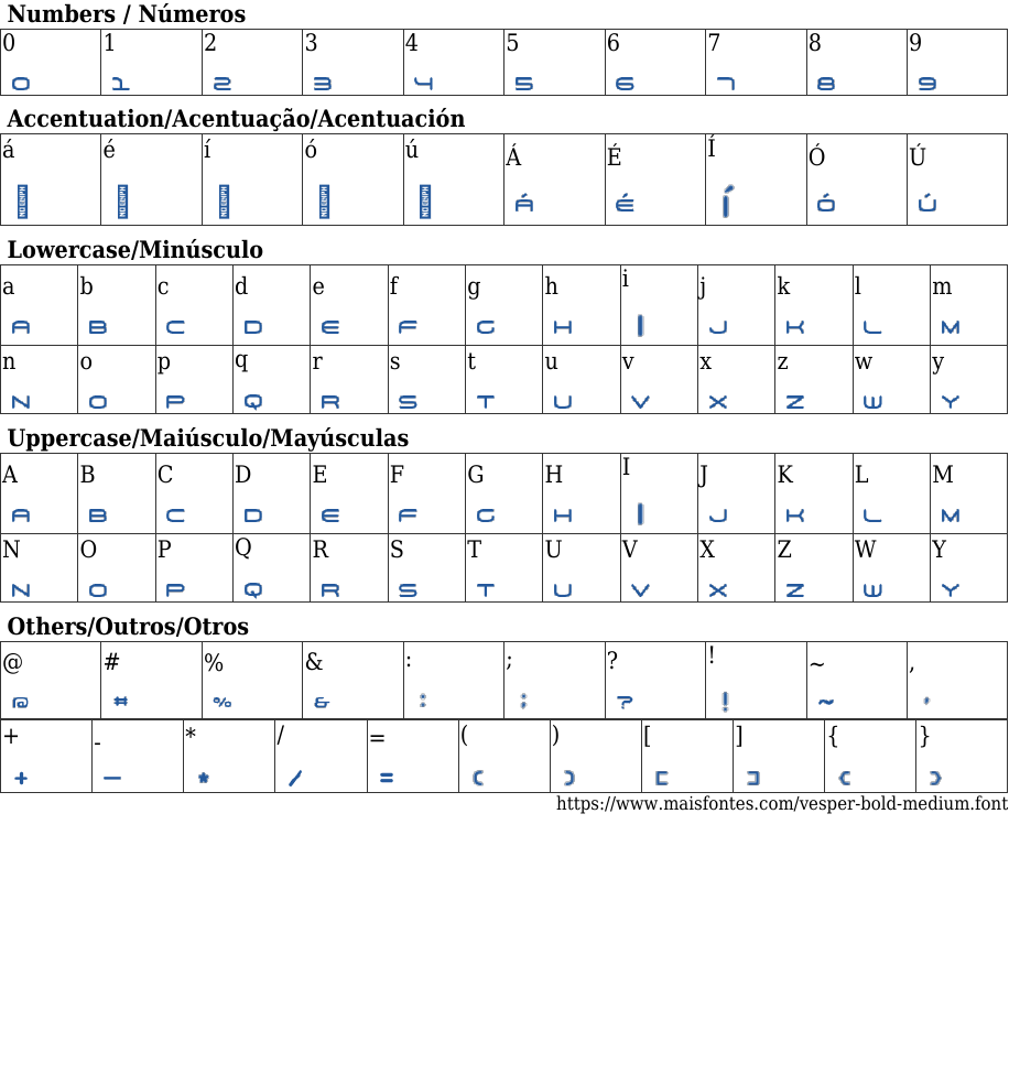 Vesper Bold Medium Font: Free Download | MaisFontes