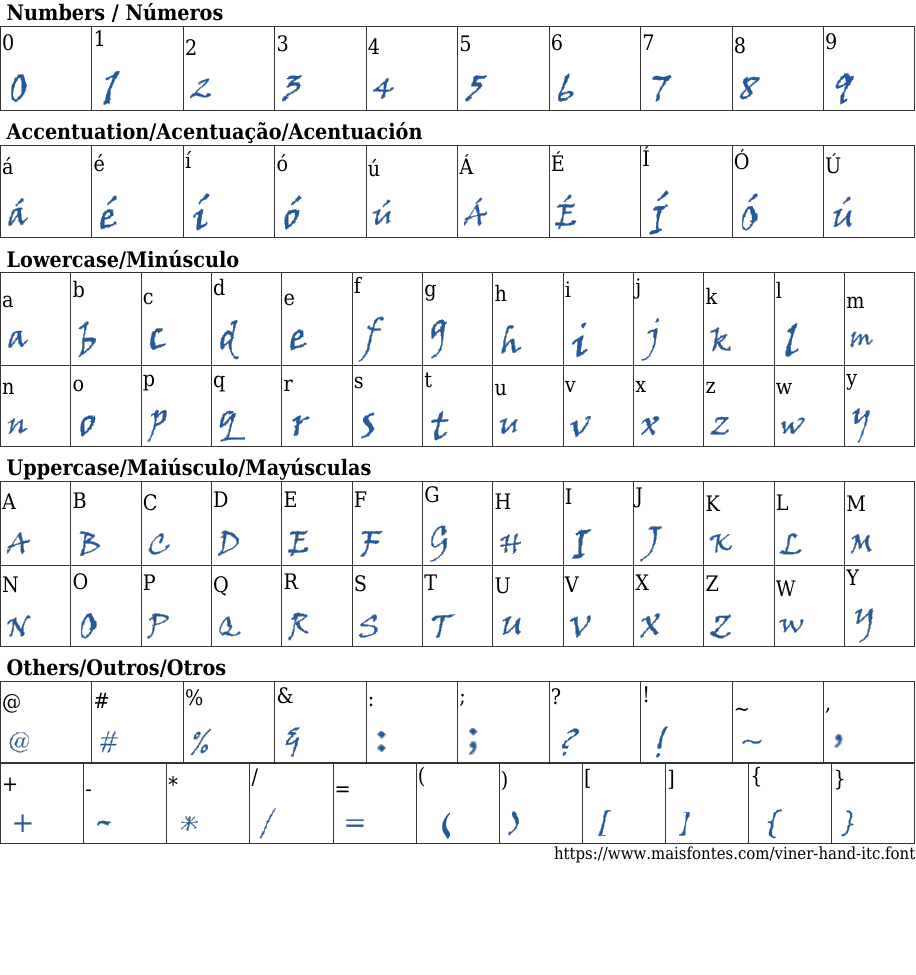 Viner Hand ITC Font: Free Download | MaisFontes