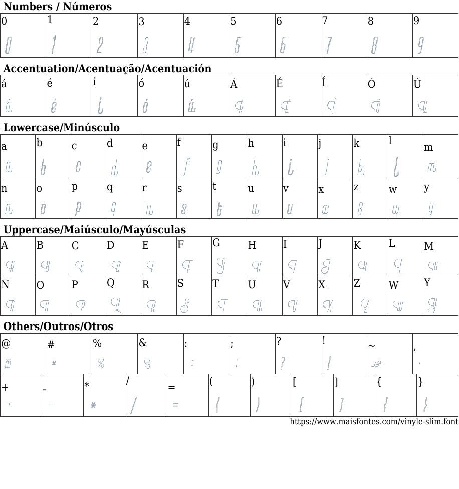 Vinyle Slim: Free Font Download | MaisFontes