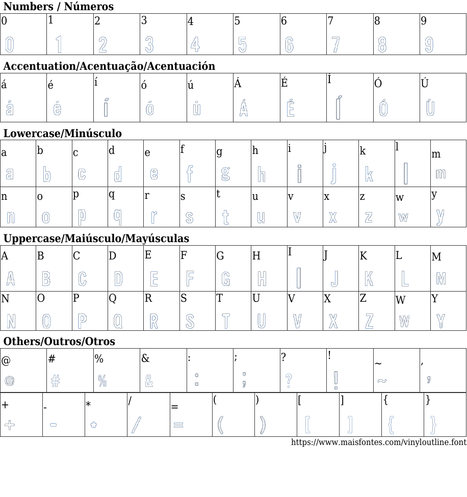 Vinyl Outline: Free Font Download | MaisFontes