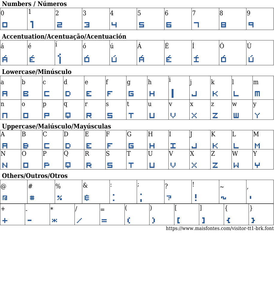 Visitor TT1 BRK: Free Font Download | MaisFontes
